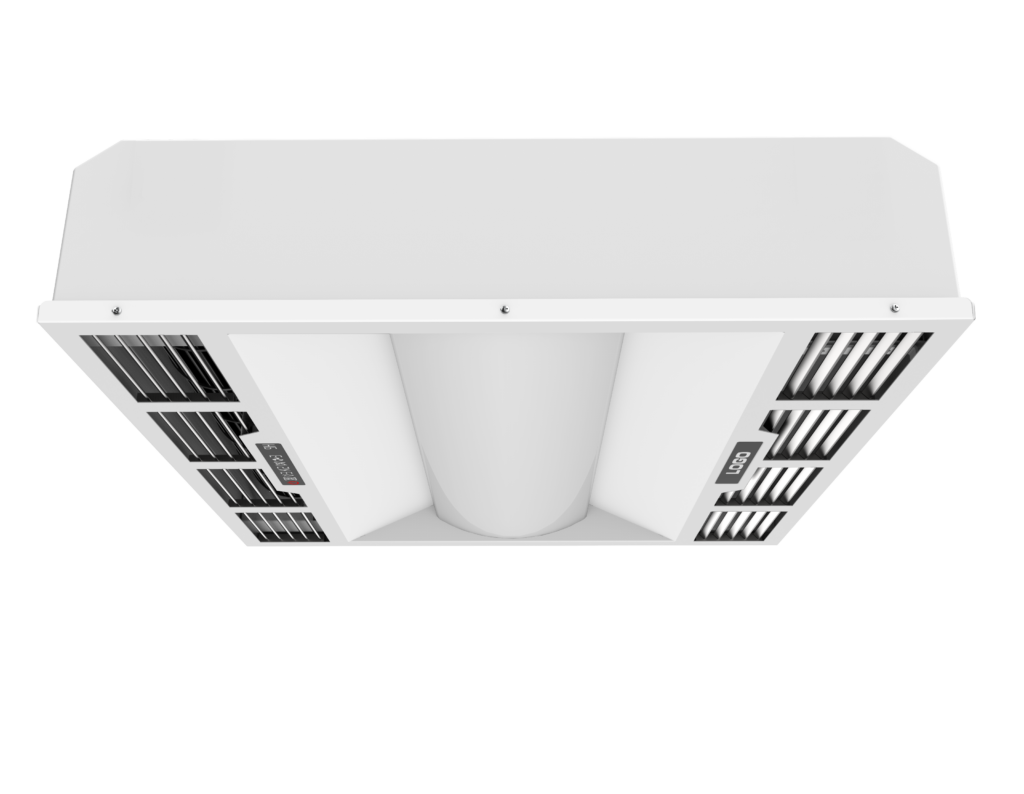 2x2 Volumetric Troffer - Blue Halo Lighting